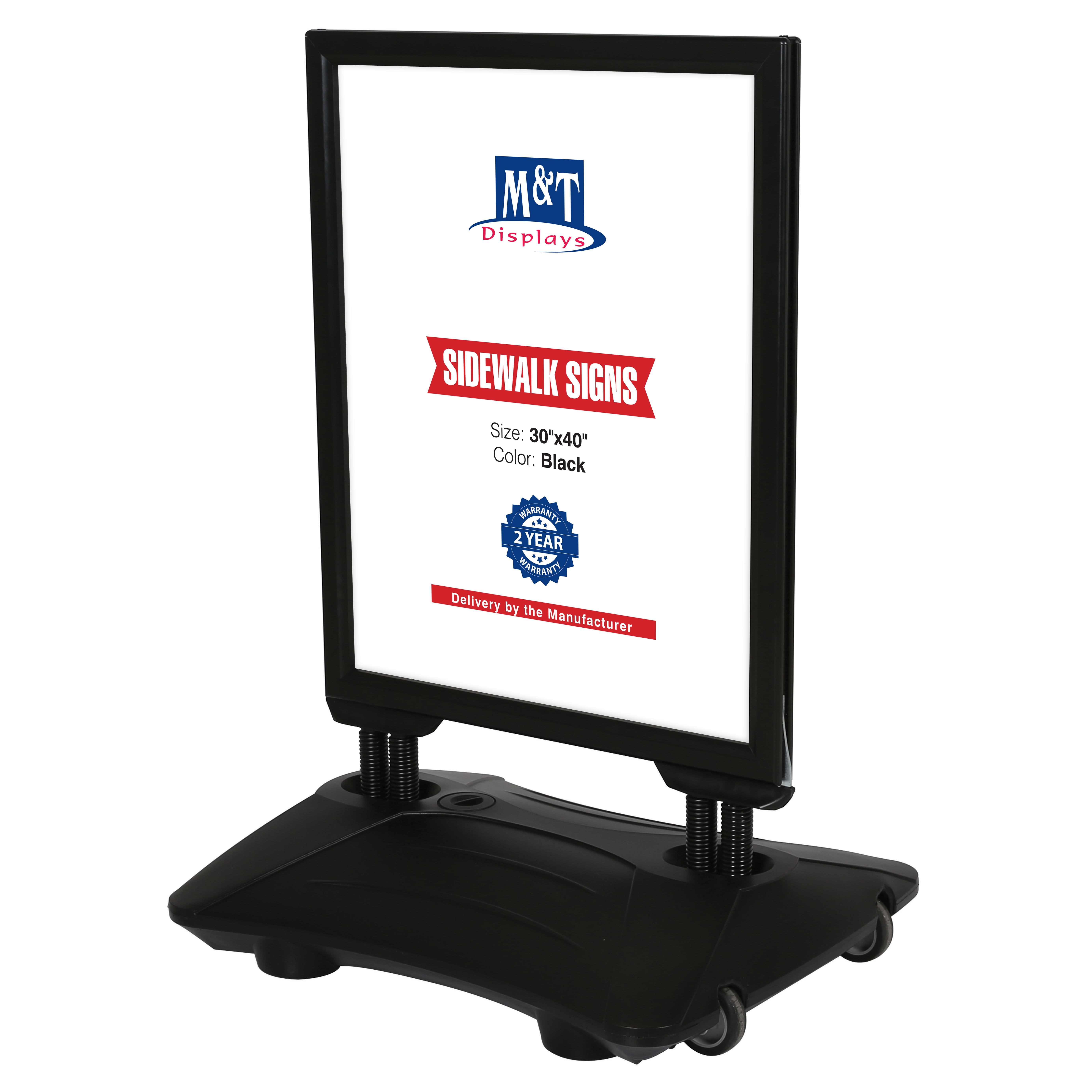 M&T Displays WindPro Weather and Wind Resistant Outdoor Pavement Curb ...