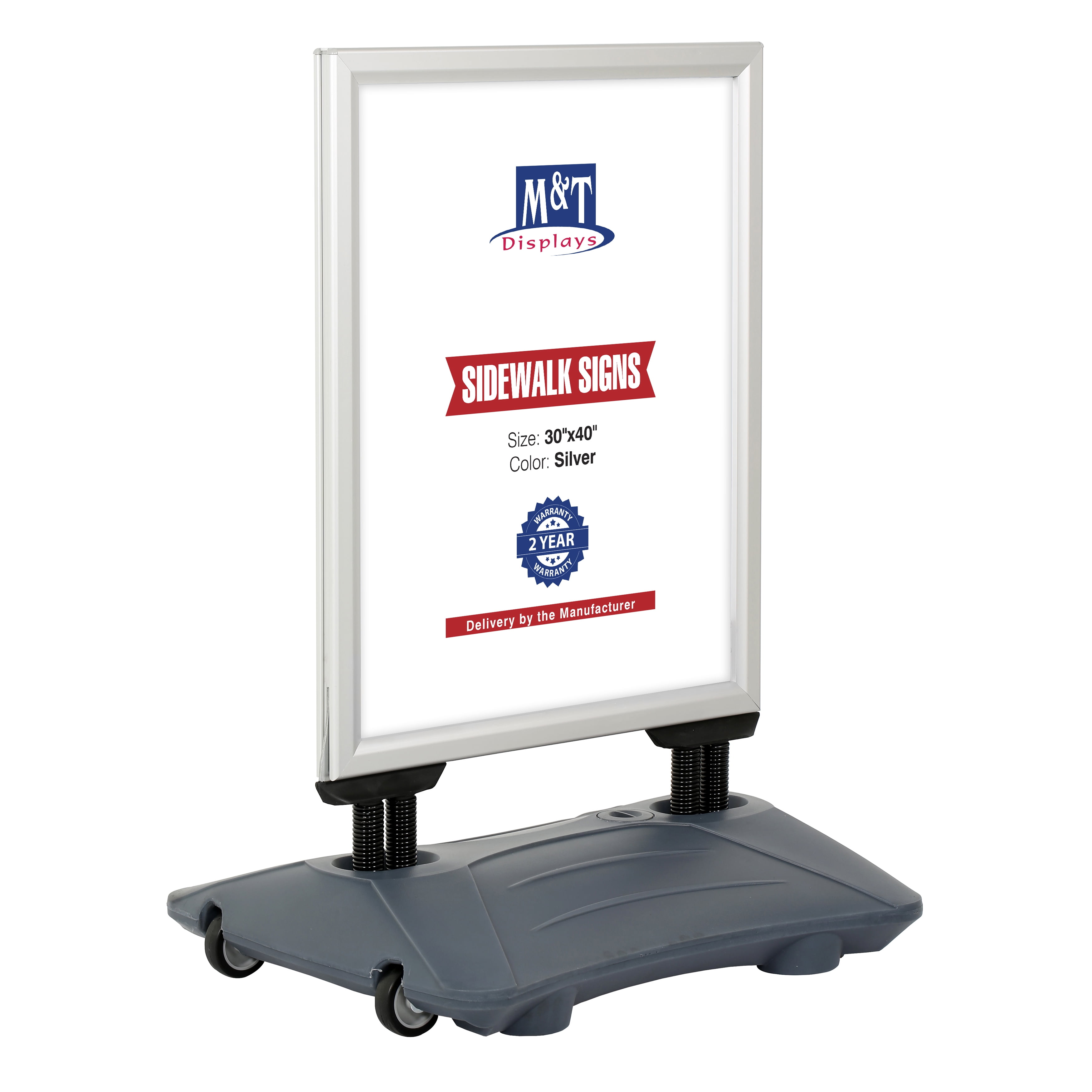 M&T Displays WindPro Weather and Wind Resistant Outdoor Pavement Curb ...