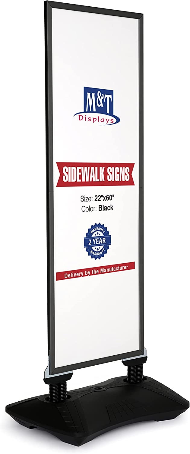 M&T Displays Windpro Slim 22x60 Inch Outdoor Pavement Sidewalk Sign ...