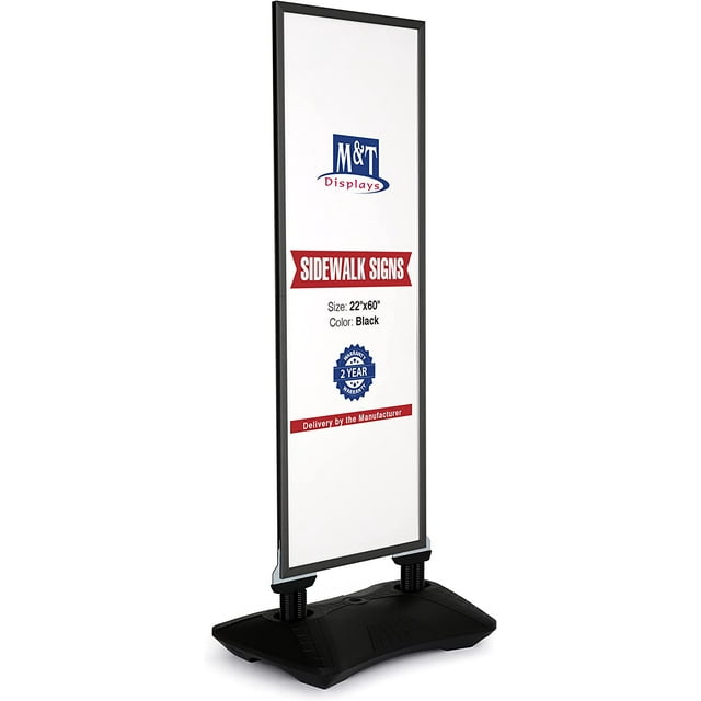 M&T Displays Windpro Slim 22x60 Inch Outdoor Pavement Sidewalk Sign ...