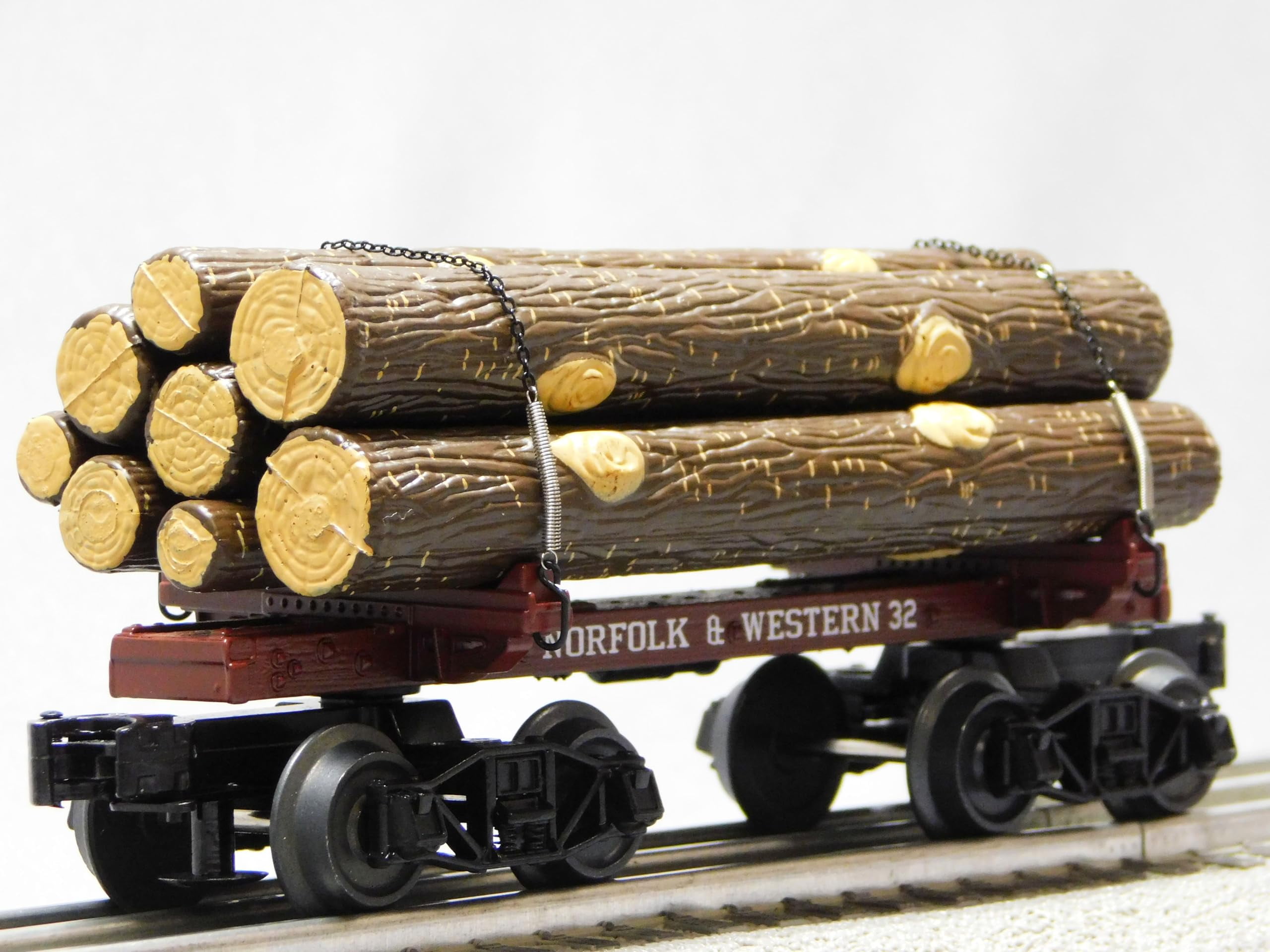 M.T.H. Electric Trains MTH Premier Norfolk Western Skeleton FLATCAR W/LOGS (32) - Walmart.com