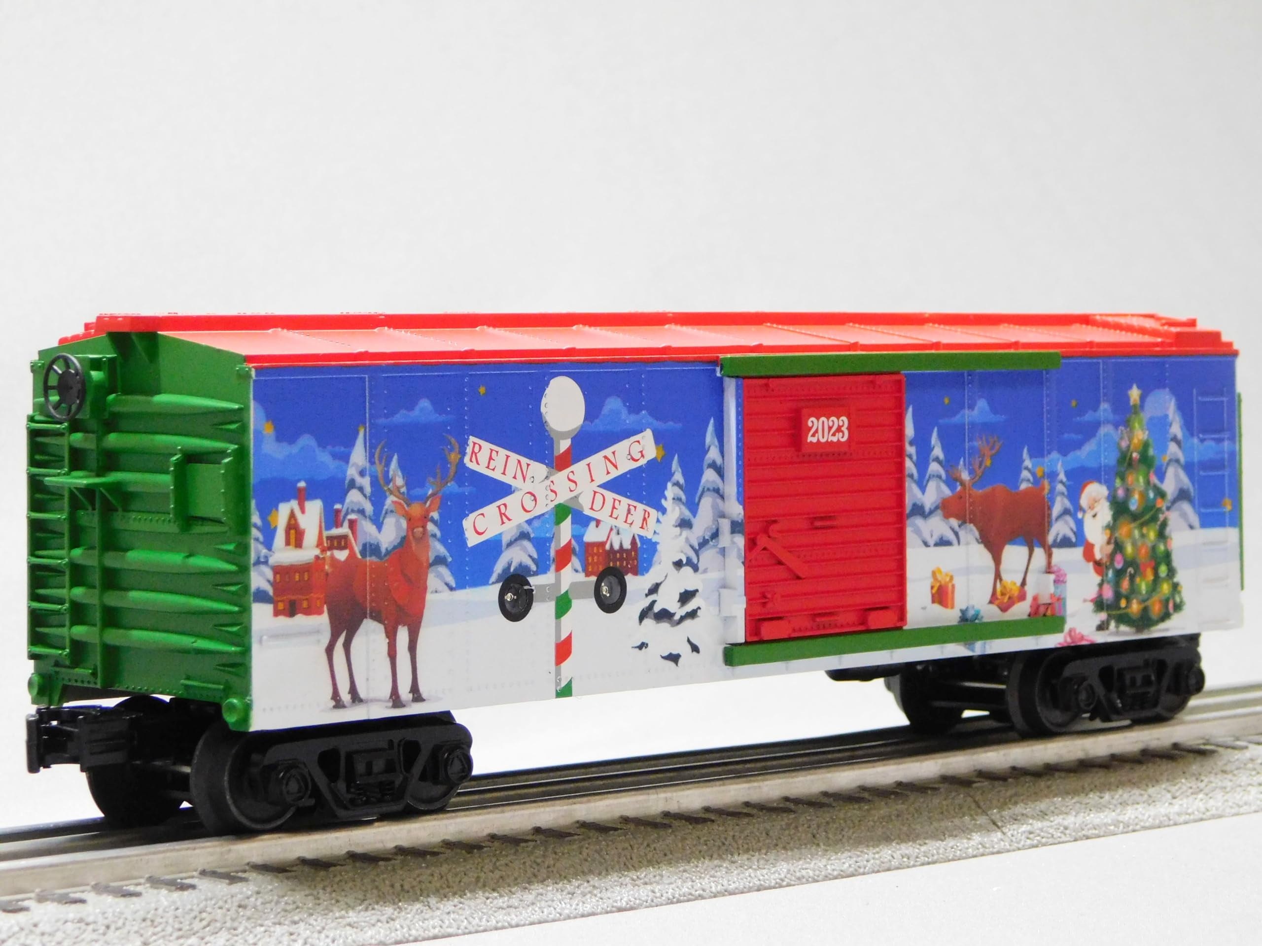 M.T.H. Electric Trains MTH RAILKING Christmas BOXCAR W/Blinking LEDs ...