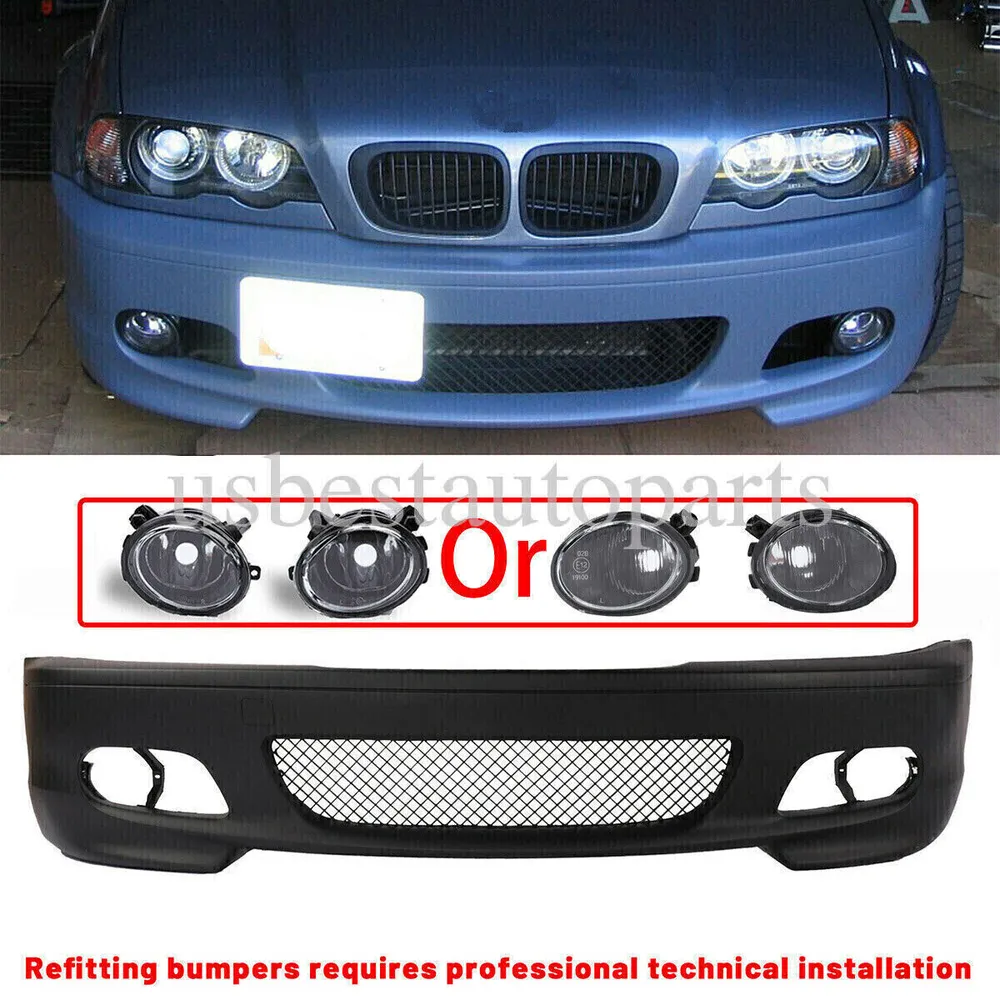 M-Tech Style Front Bumper Cover Fits 00-06 BMW E46 3-Series 2dr Coupe w ...