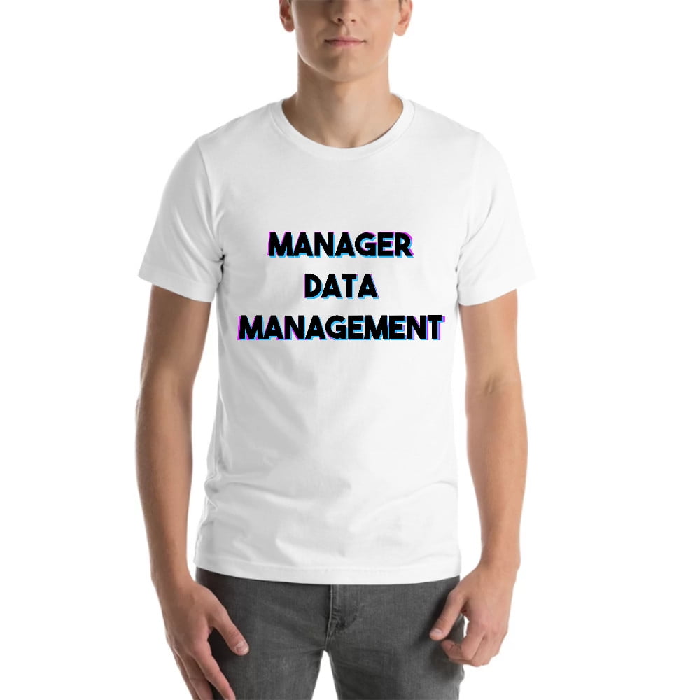 M Tri Color Manager Data Management Short Sleeve Cotton T-Shirt By ...