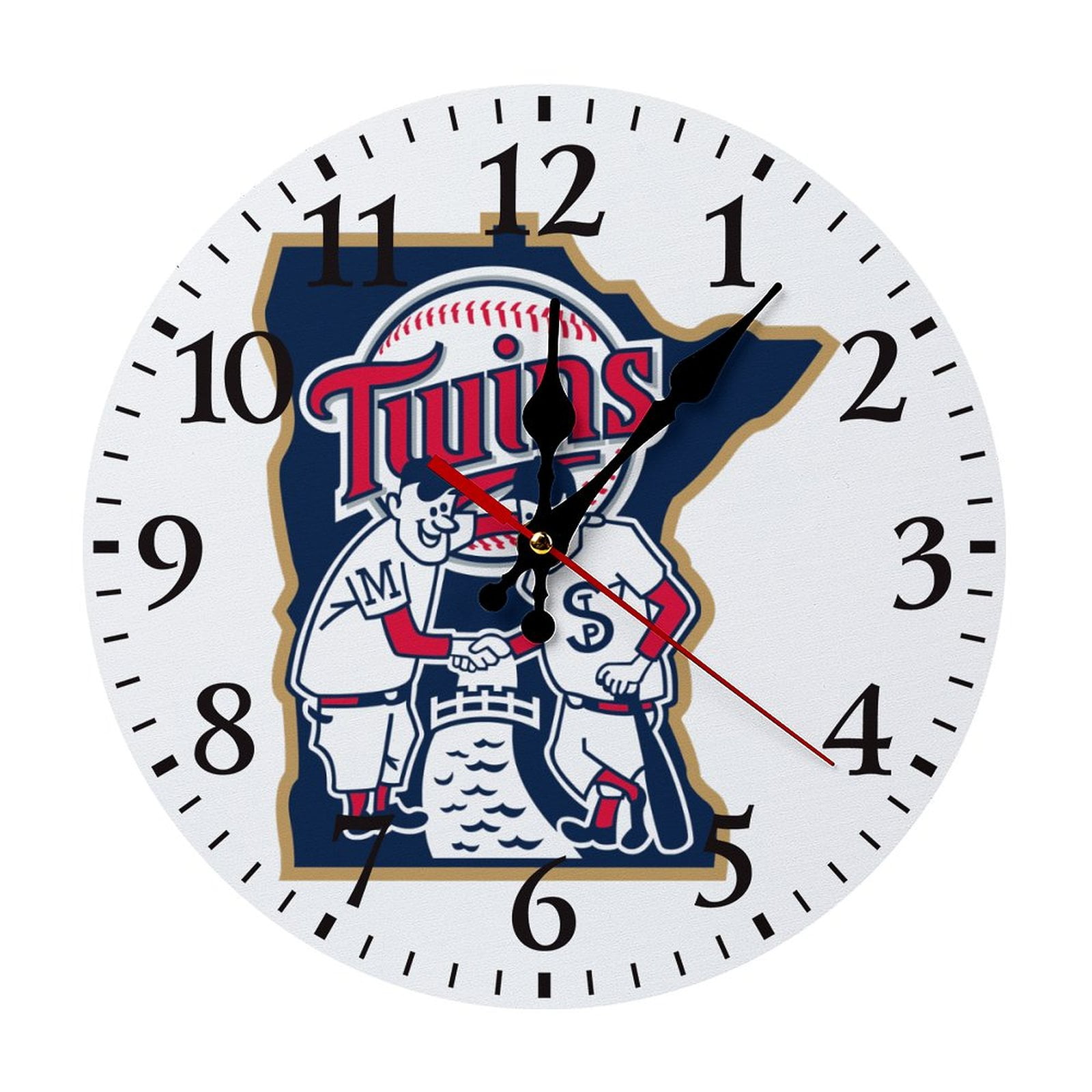 M_Twins Circular Wall Clock, Modern Small Wall Clocks Battery Operated ...