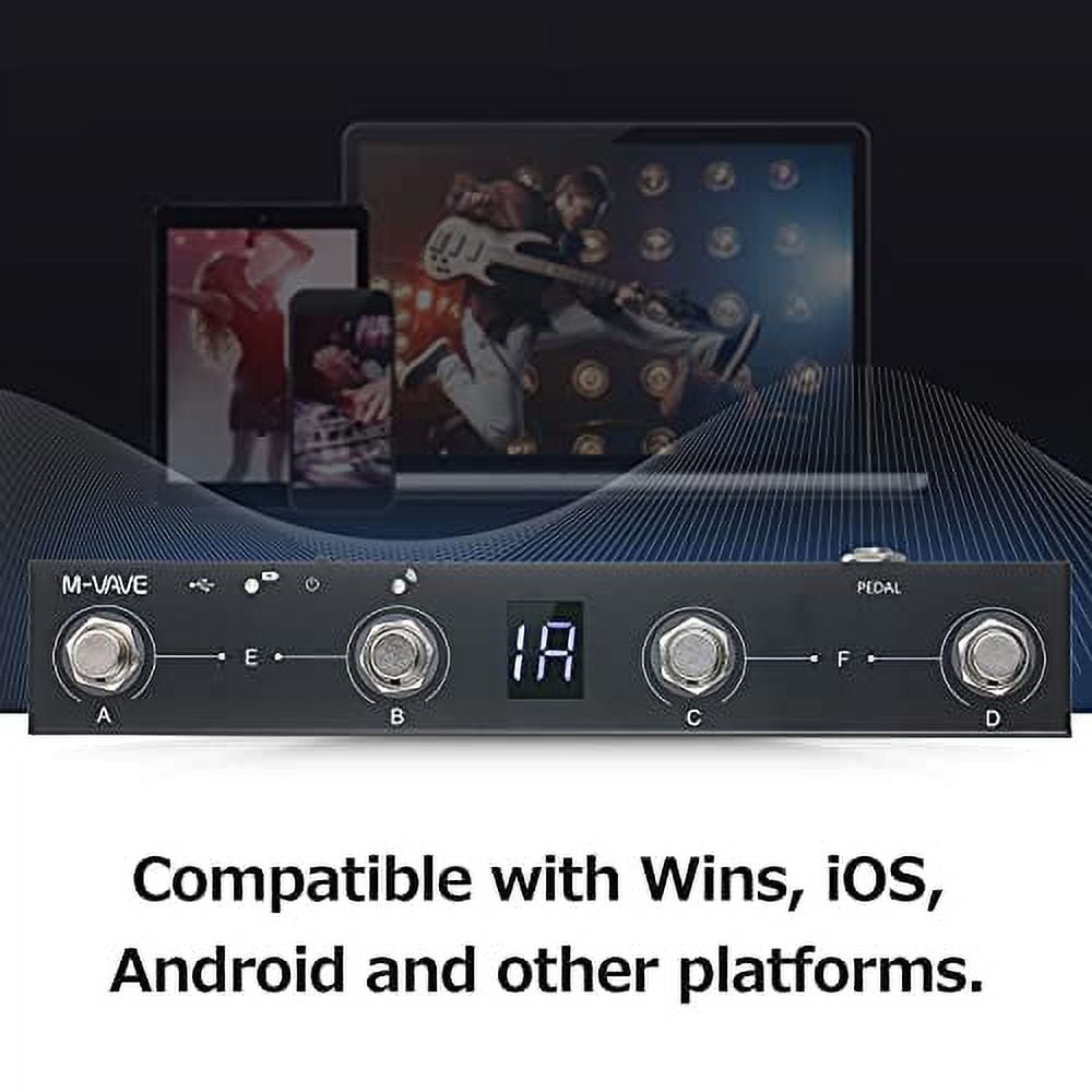 M-VAVE Chocolate BT Wireless MIDI Controller Rechargeable 4 Buttons ...