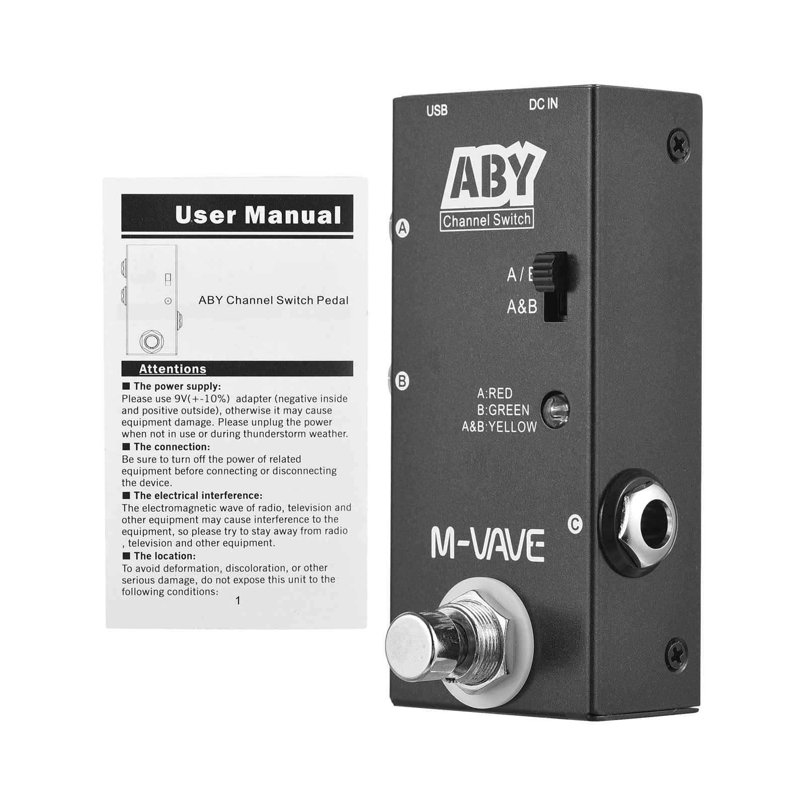 M-VAVE Effect maker,Bypass Bass Switch Pedal Bypass Buzhi Ab Box Aby ...