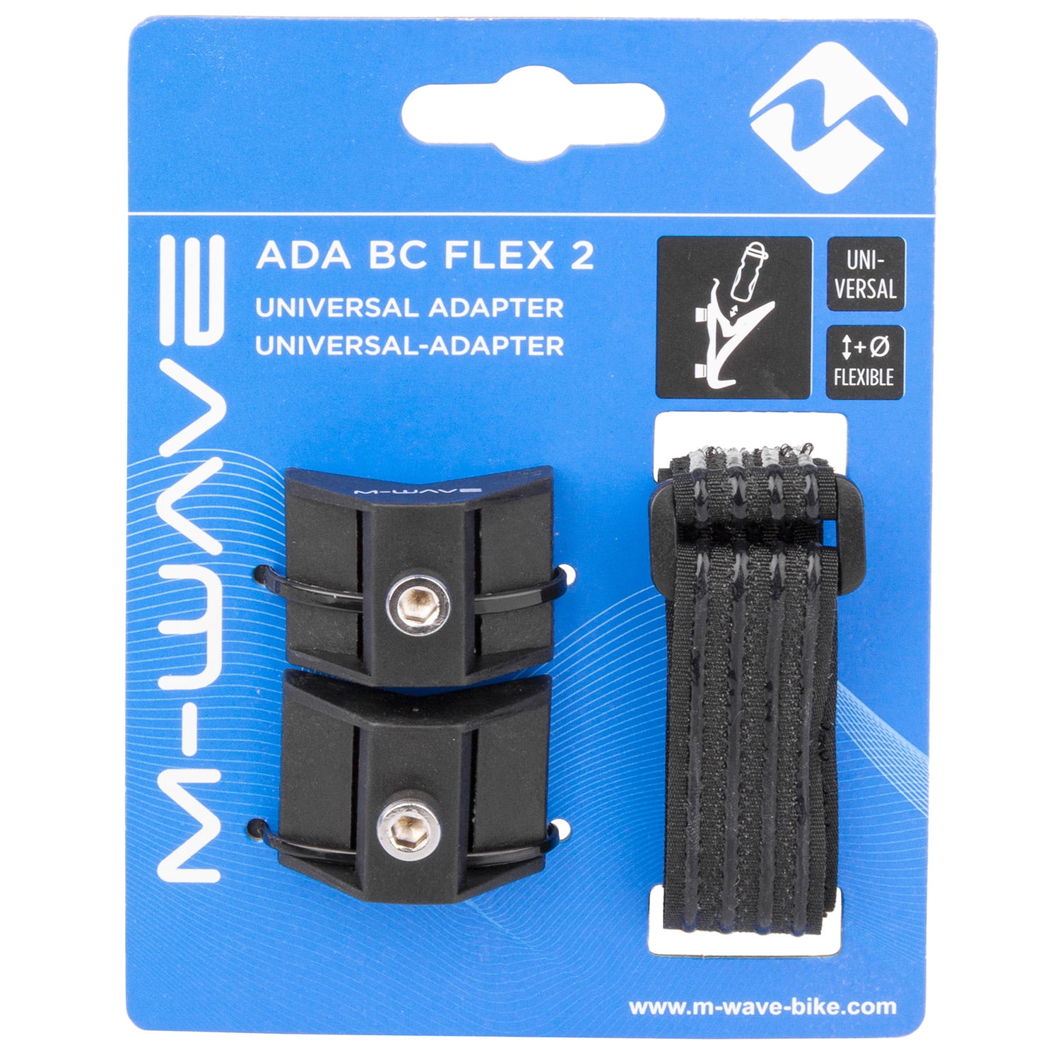 M-Wave ADA BC Flex 2 Bottle Cage Mount, Two Hook & Loop mounts allow a ...