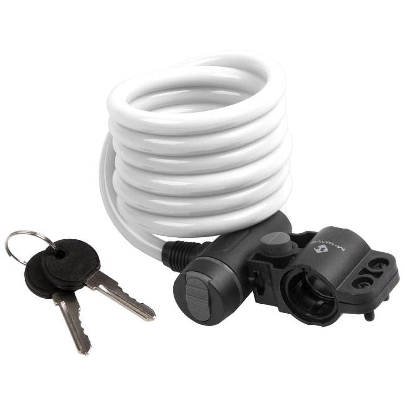 M-Wave S 10.18 Spiral Cable Lock in White - Walmart.com