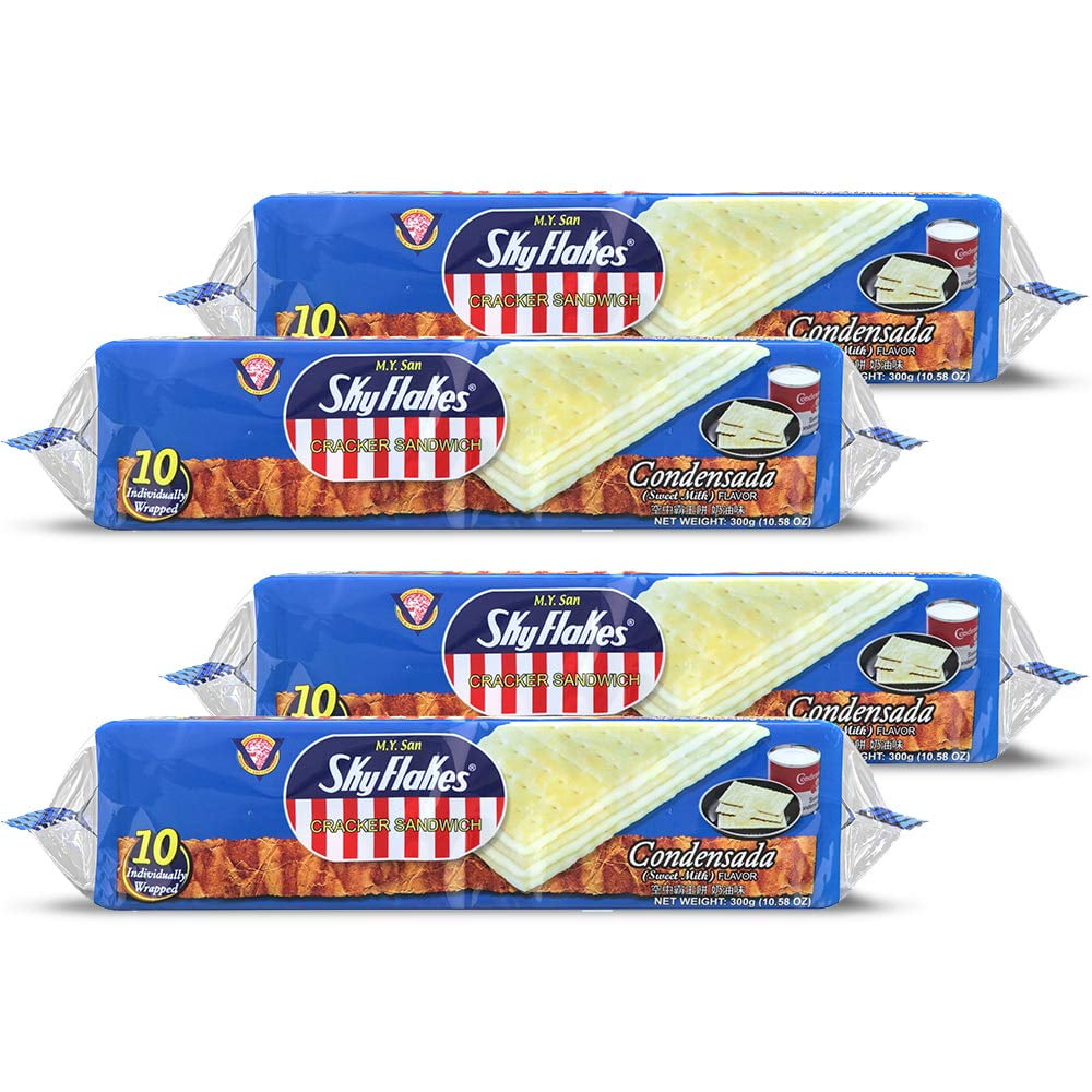 M.Y. San SkyFlakes Cracker MSF2 Sandwich, Sweet Milk Flavor, 4 Pack, 10 ...