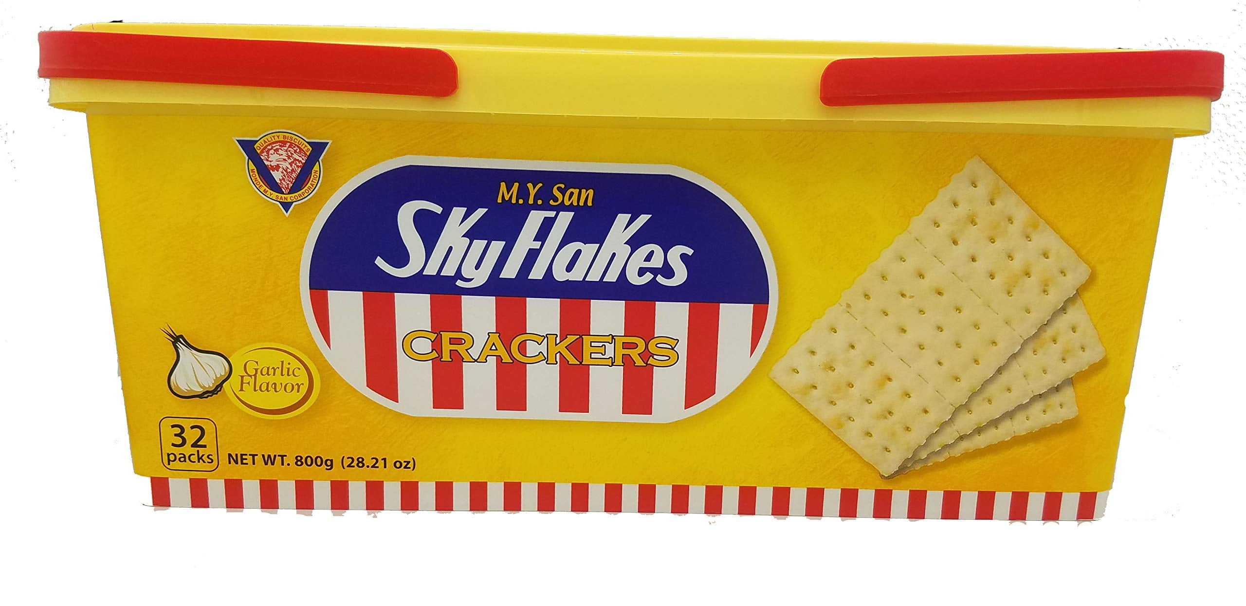 M.Y. San SkyFlakes Crackers MZF22 Individually Wrapped Garlic Flavor ...