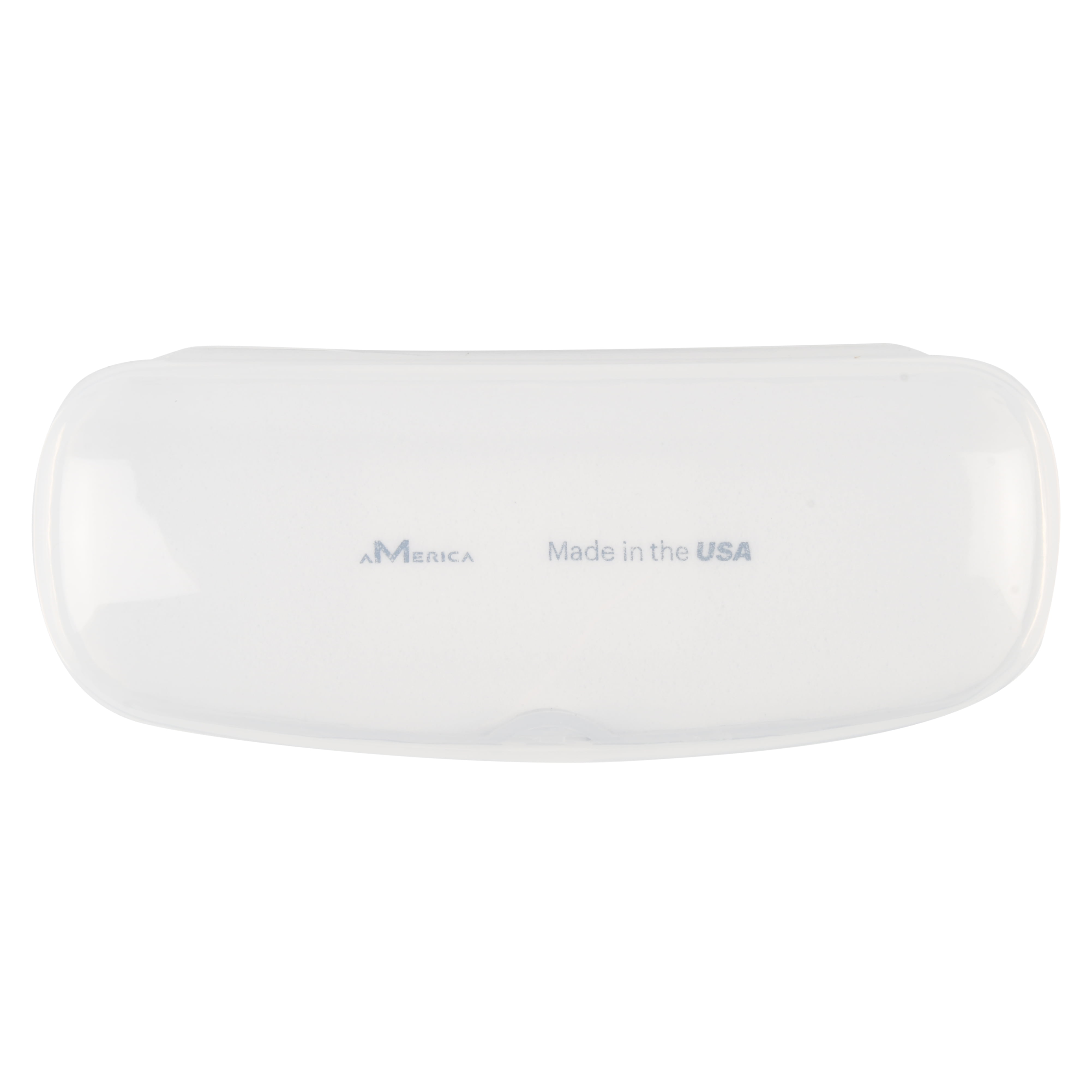 M aMerica Unisex Eyewear Cases, Plastic Rectangular Just in Case White ...