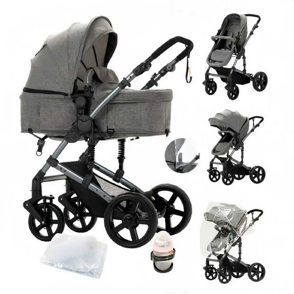 M-b-aby-m 2 in 1 Baby Stroller Foldable Baby Pushchair for Newborns and ...