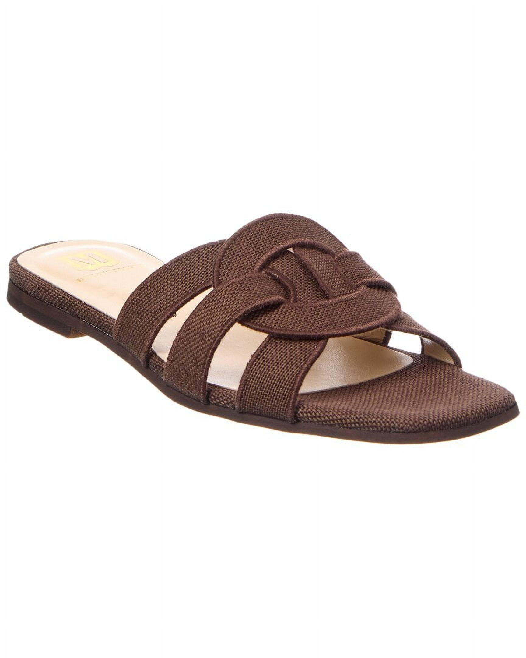 M by Bruno Magli Alessia Linen Sandal, 9, Brown - Walmart.com