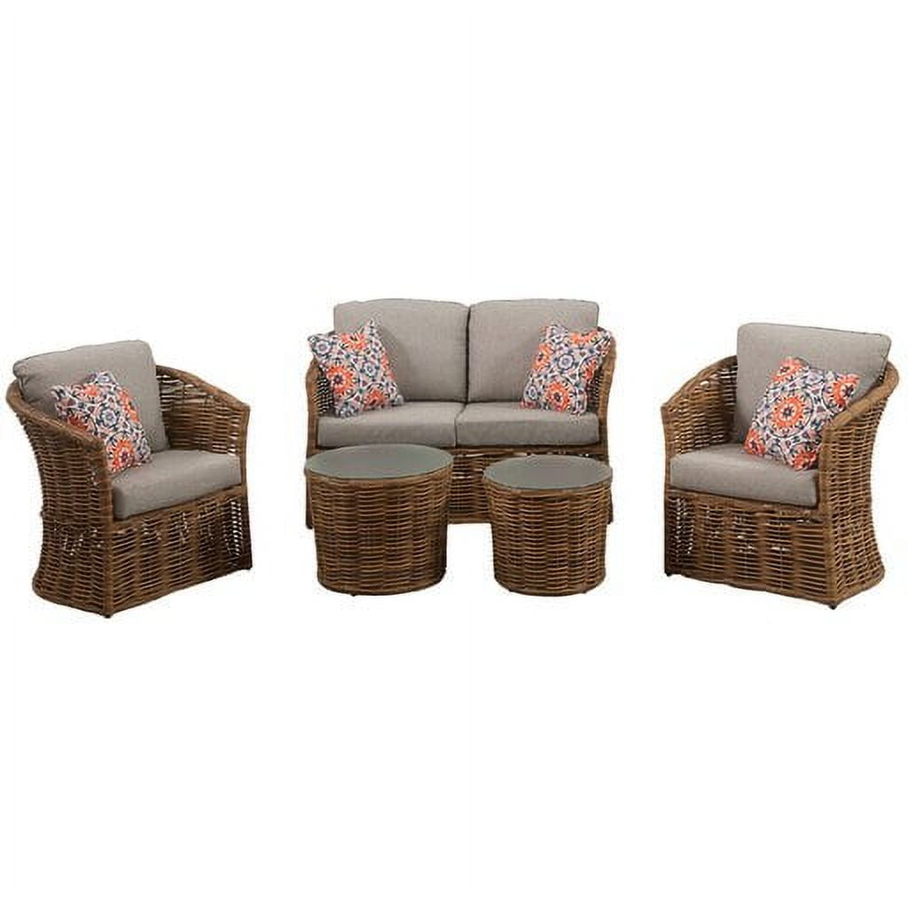 Mōd Furniture Lexi 5-Piece Boho Outdoor Conversation Set with Hand ...