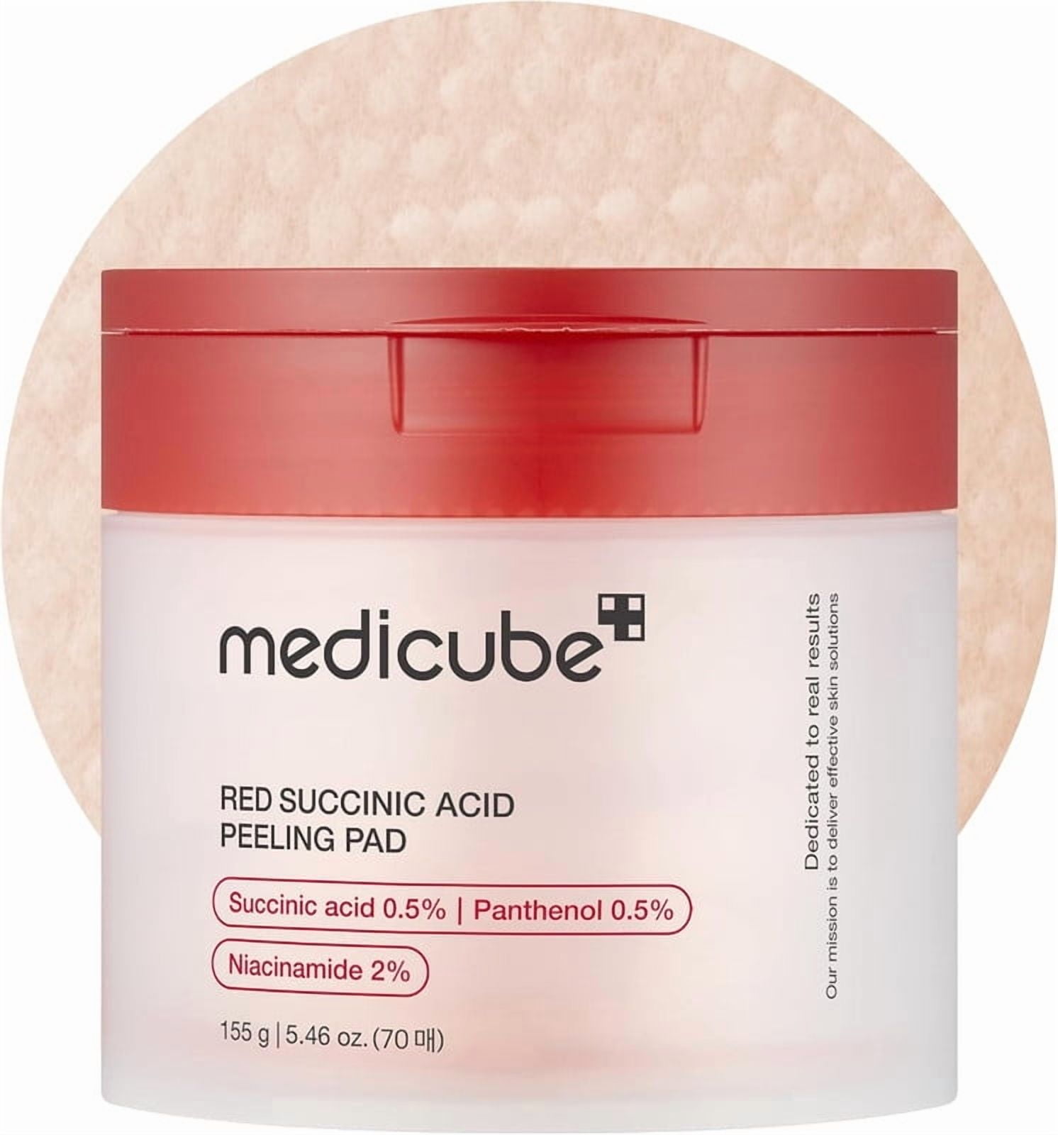 M_edicu Red Succinic Acid Panthenol Facial Peeling Pads Prone Skin with ...