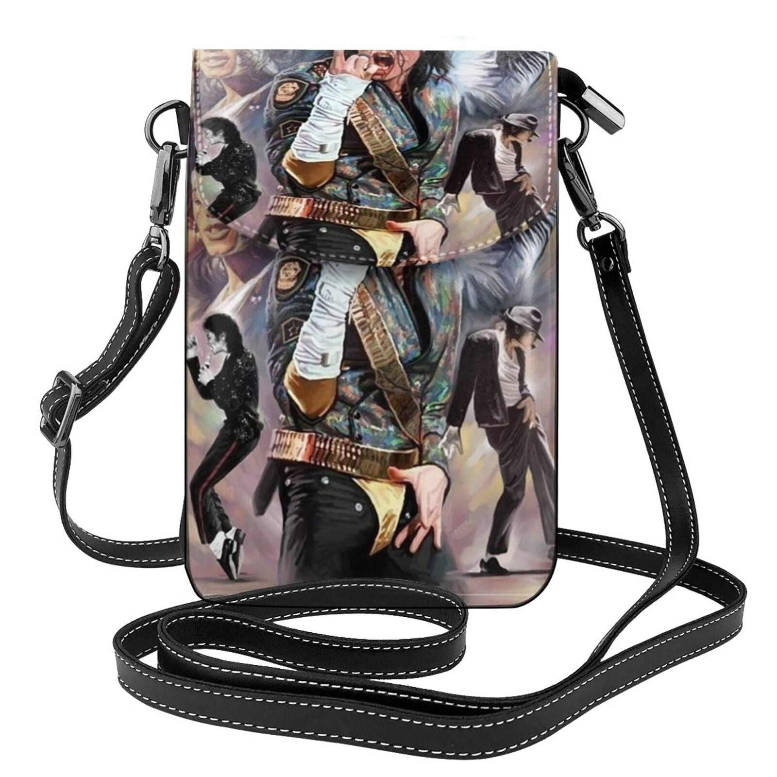 M-ichael Jac-kson Crossbody Leather Wallet Phone Purse Anti Theft Case ...