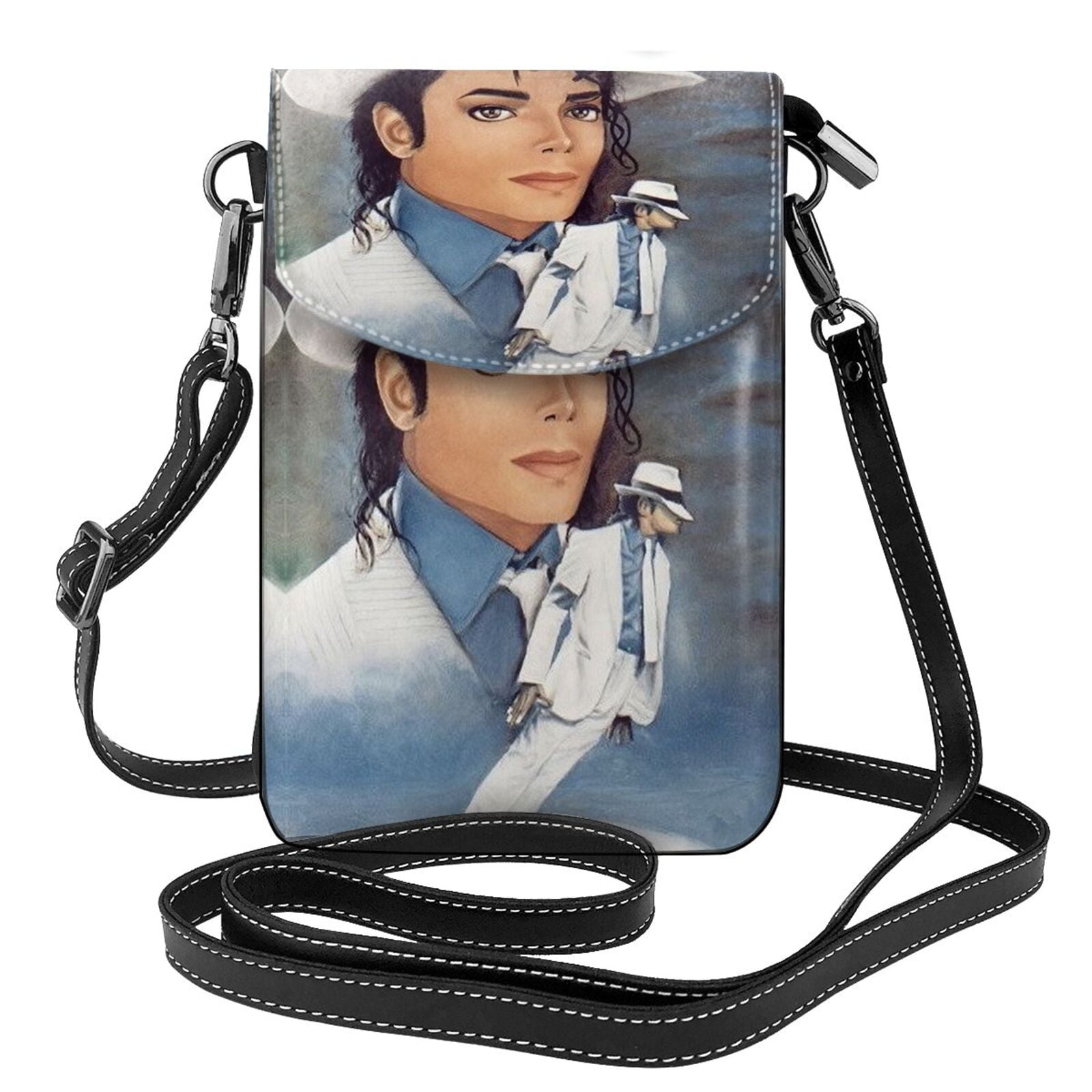 M-ichael Jac-kson Crossbody Leather Wallet Phone Purse Anti Theft Case ...