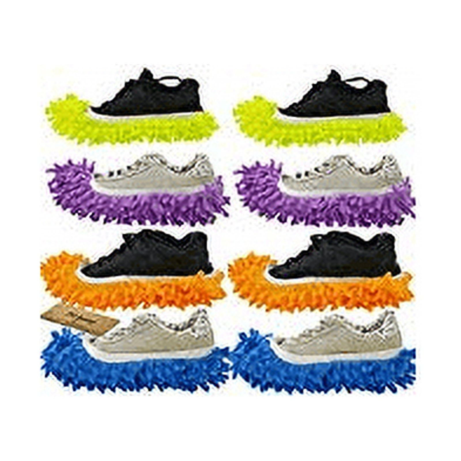M-jump 8 PCS 4 Pairs duster Mop Slippers Shoes Cover , Multi Function ...