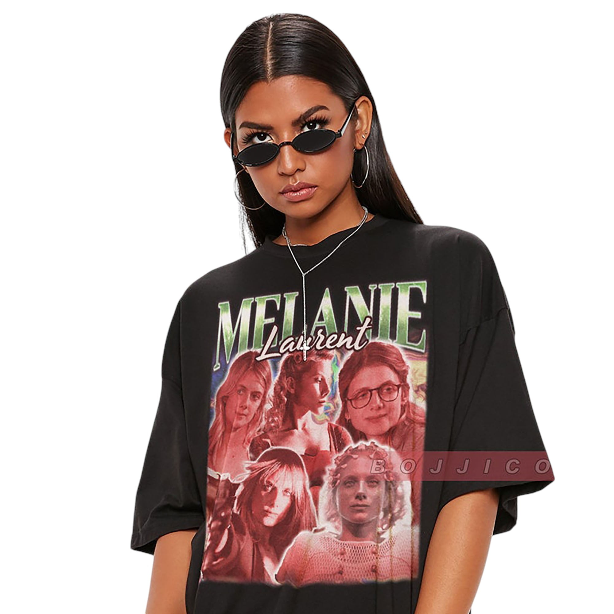 M lanie Laurent Beautiful Actress Retro Unisex Classic 2D T-Shirt ...