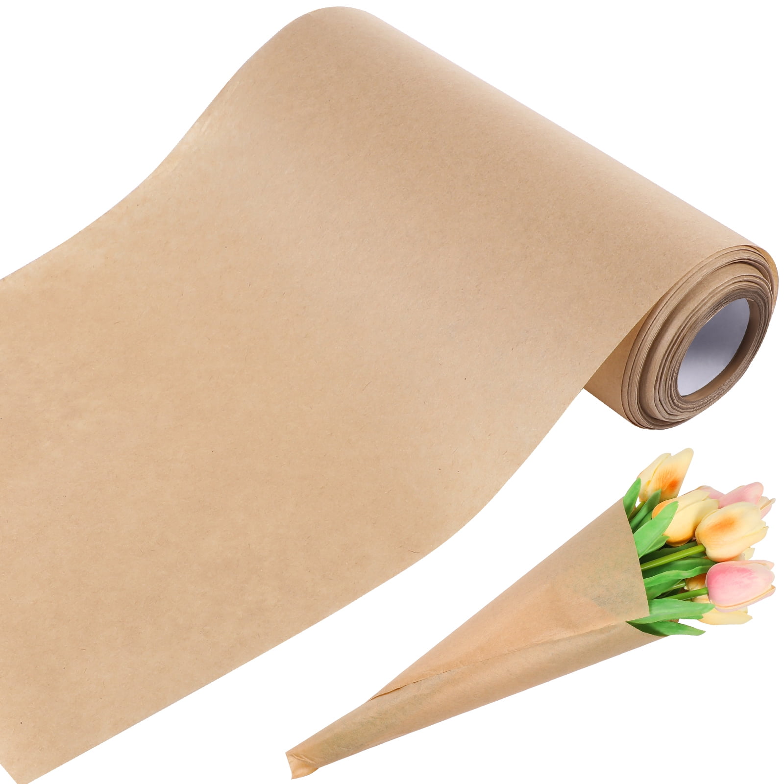 M'lis 500" X 20.30" Wrapping Paper Roll, Brown - Walmart.com