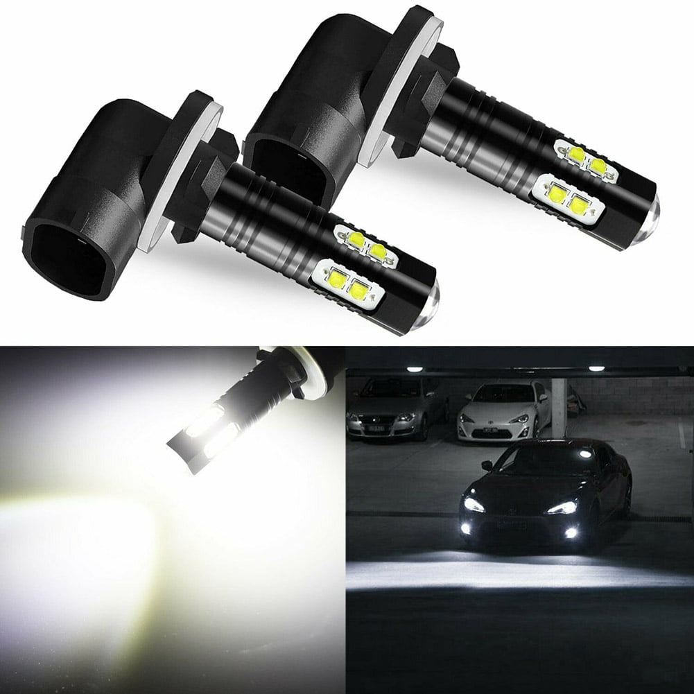 M optimized 1 Pair Car Led Fog Light Driving Bulbs 881 50w 10 Lights ...