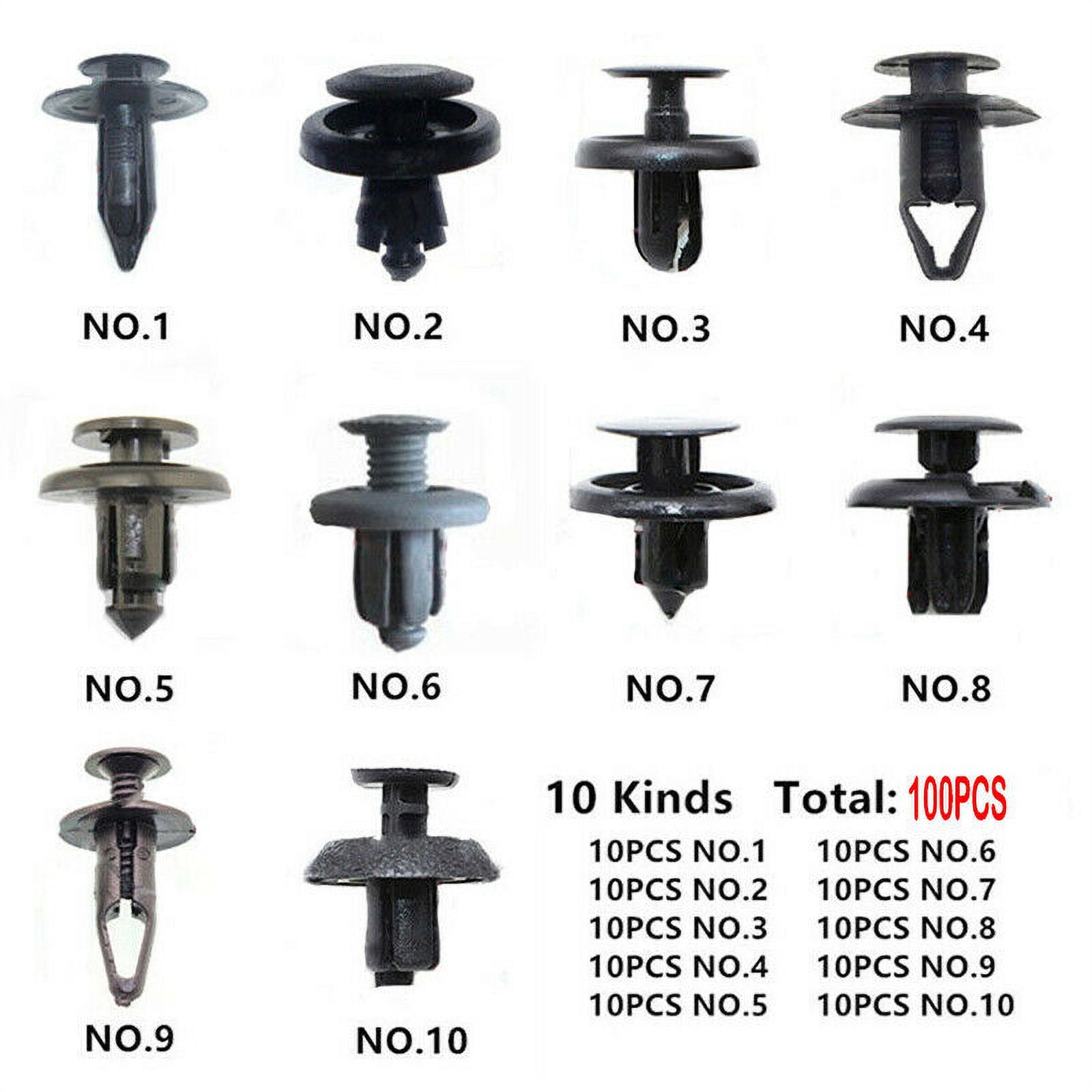 M optimized 100PCS Car Fastener Clips Trunk Screw Rivets Set Car Bumper ...