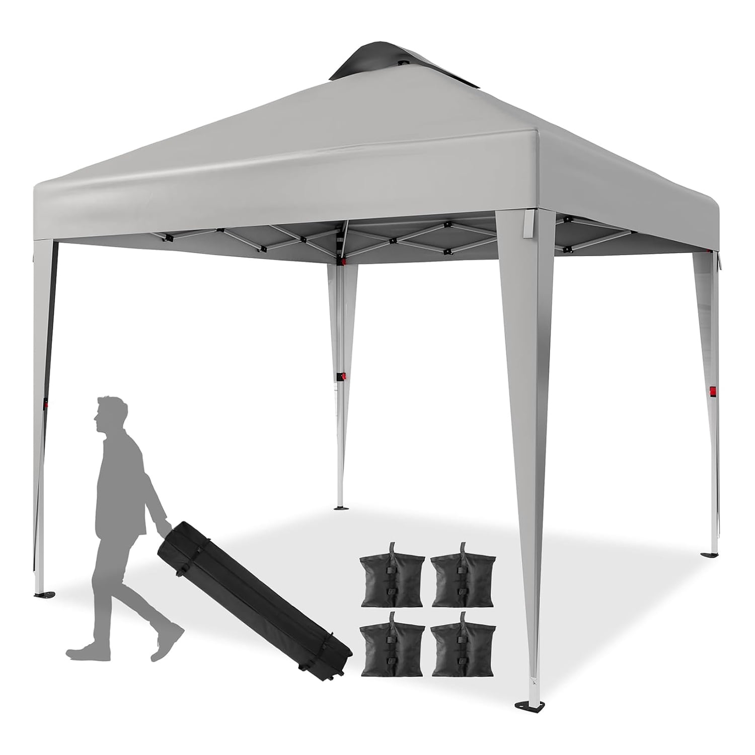 M optimized 10x10FT Pop Up Canopy Tent, Tarp Beach Tent with Portable ...