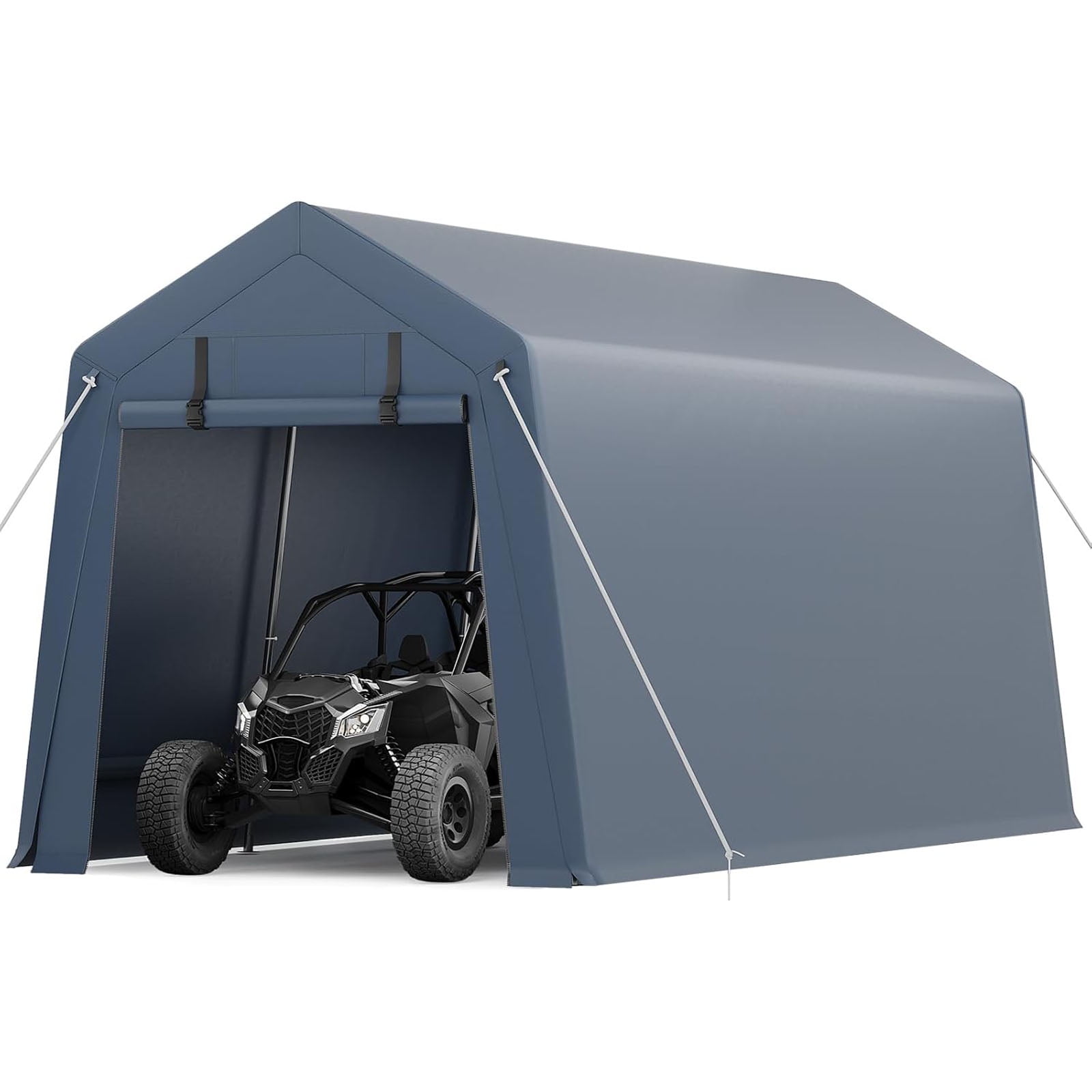 M optimized 10x15 FT Outdoor Storage Shed, Portable Carport with Roll ...