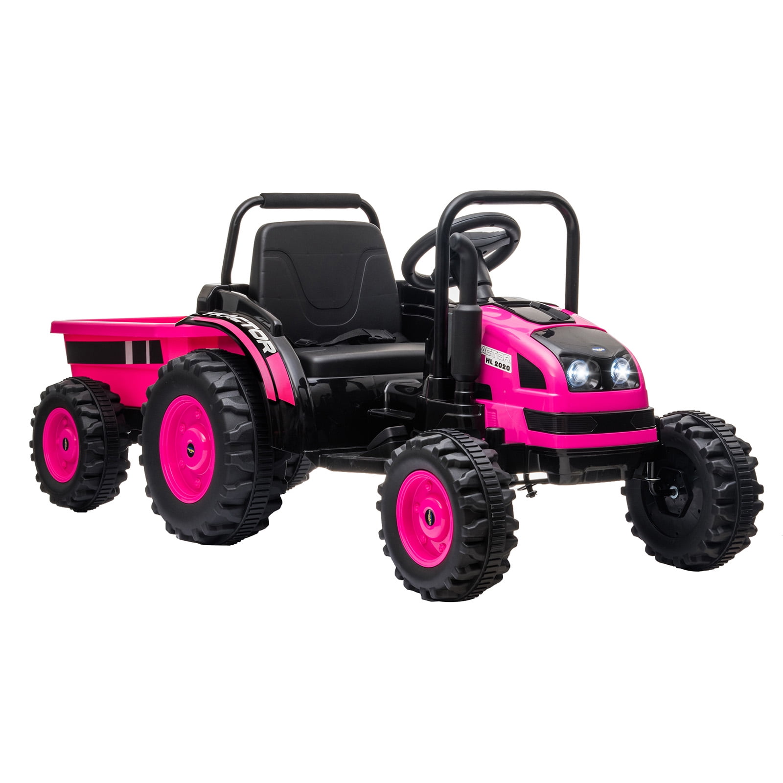 M optimized 12V Electric Ride-On Tractor for Kids with Trailer, Remote ...