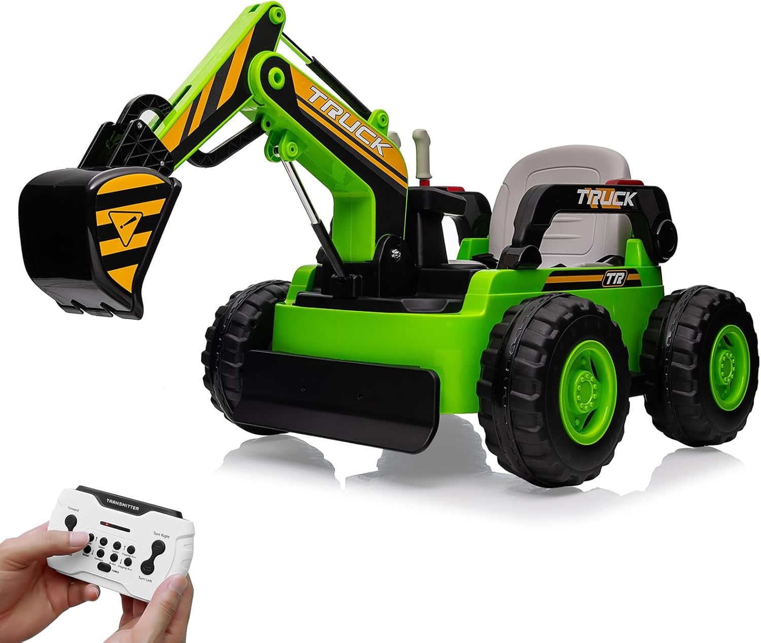 M optimized 12V Kids Ride On Excavator Digger Truck w/ Remote Control ...