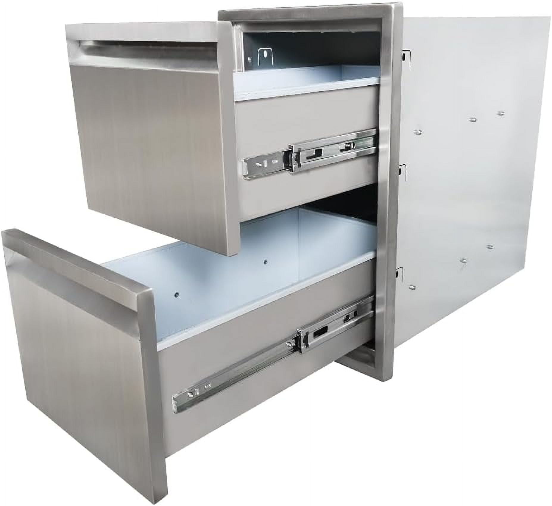 M optimized 13" x 20.5" x 21" Outdoor Kitchen Drawers, Stainless Steel ...