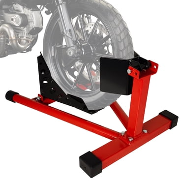 MaxxHaul 70271 Adjustable Motorcycle Wheel Chock Stand Heavy Duty ...