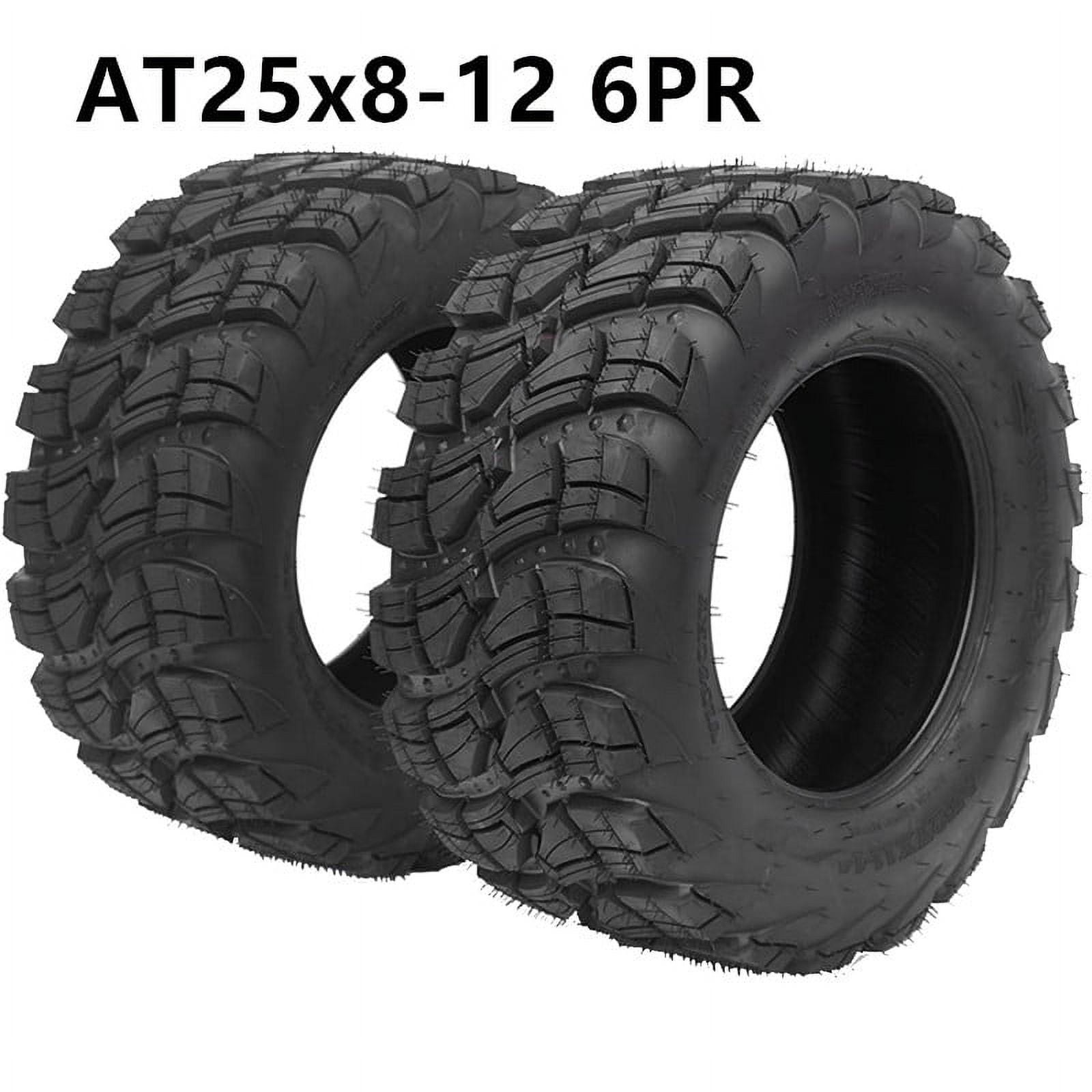 M optimized 2 Pack 25x8-12 ATV Tires 6 Ply All Terrain Tires 25x8-12 ...