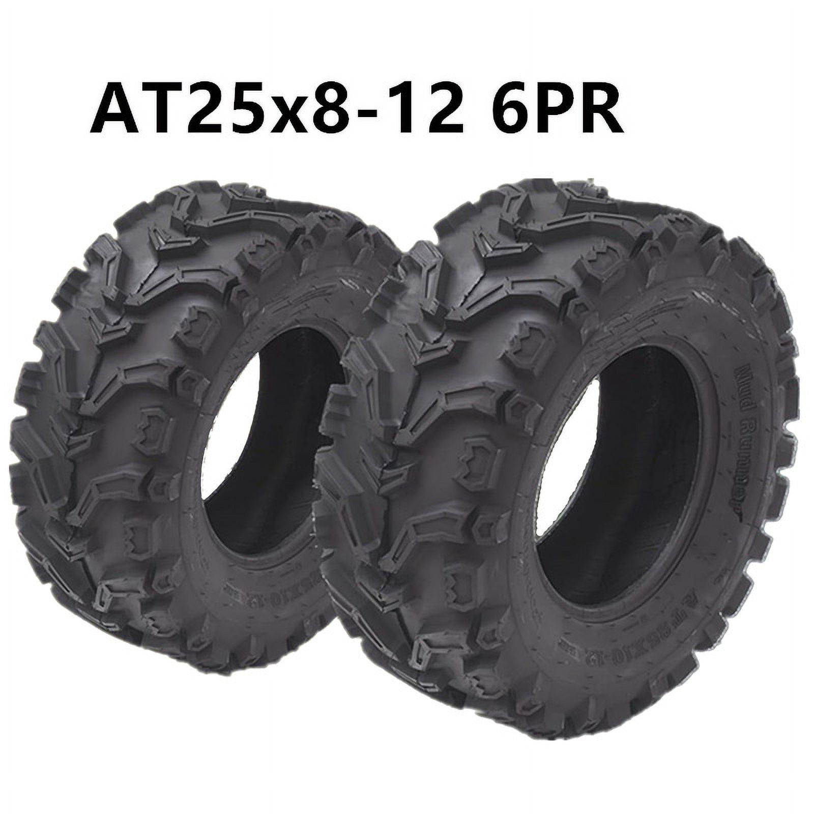 M optimized 2 Pack 25x8-12 ATV Tires 6PR All Terrain 25x8x12 TL ATV UTV ...