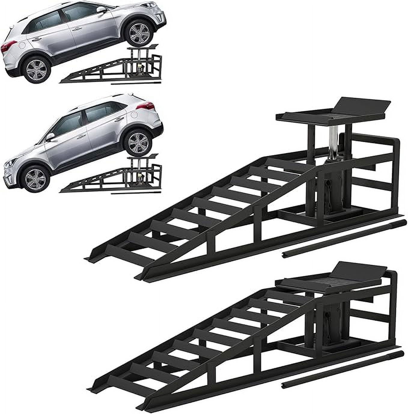 M optimized 2 Pack Hydraulic Car Ramps 5T 10000lbs Car Lift Service ...