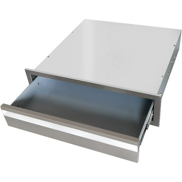 Flush Mount Stainless Steel Double Drawers with Recessed Handles for ...