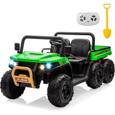 OLAKIDS 24V 2 Seater Ride on Dump Truck, 4WD 6x6 Battery Powered Kids ...