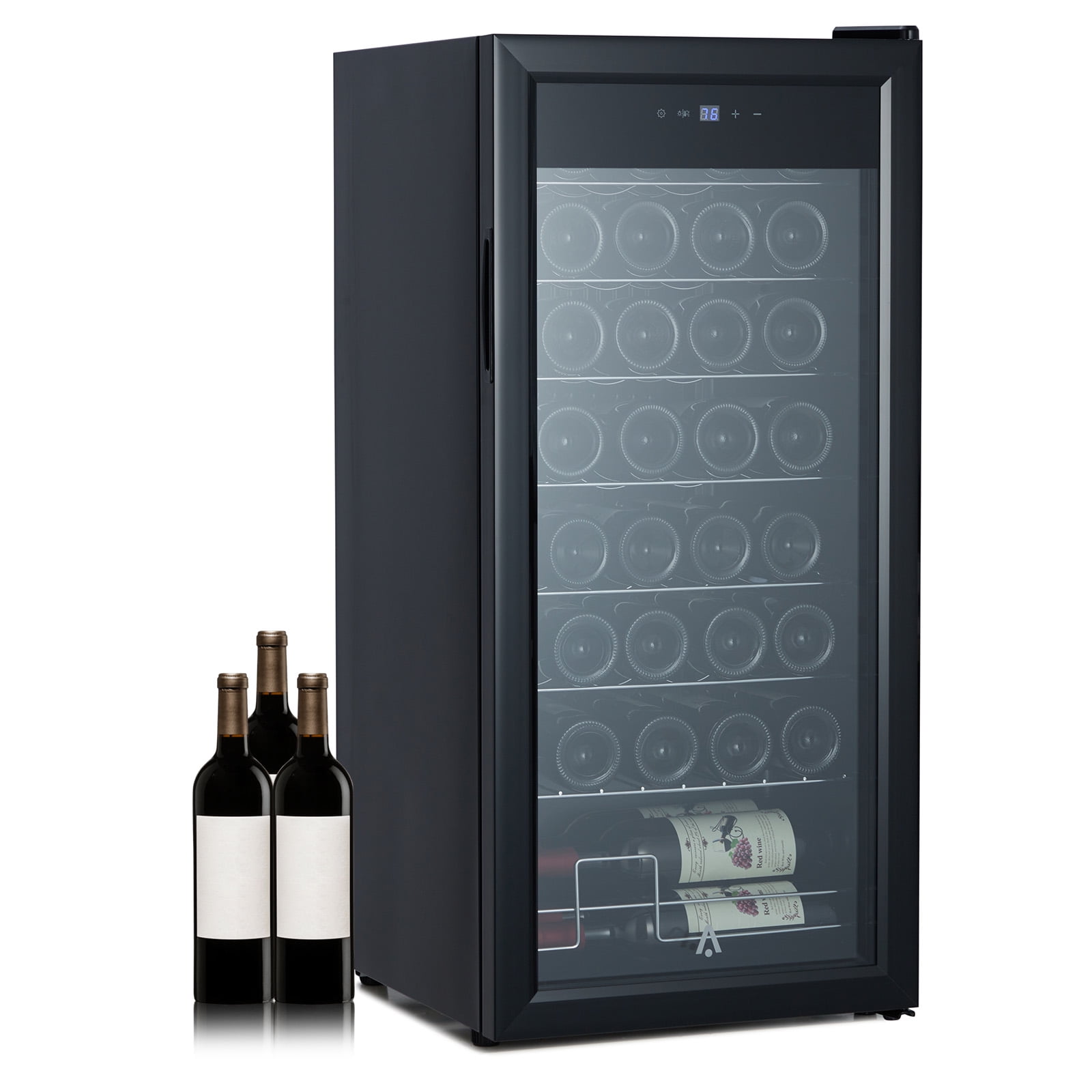 M optimized 32 Bottles Compressor Wine Cooler Refrigerator, 41℉-64 ...