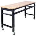 M optimized 60" Workbench Adjustable Height Workbench Rolling Cart ...