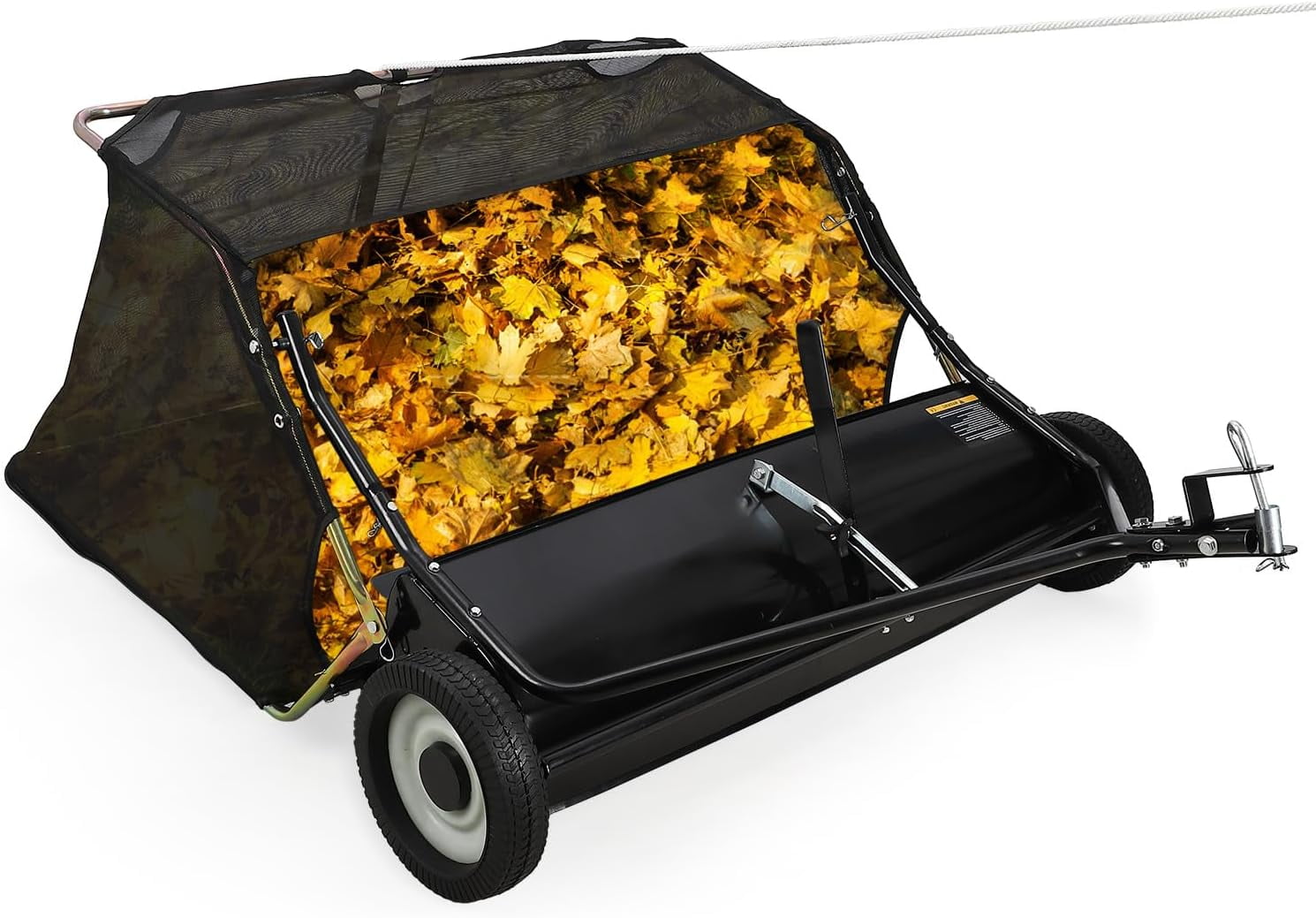 M optimized 48in/50in Tow Behind Lawn Sweeper Leaf Collector Sweeper ...