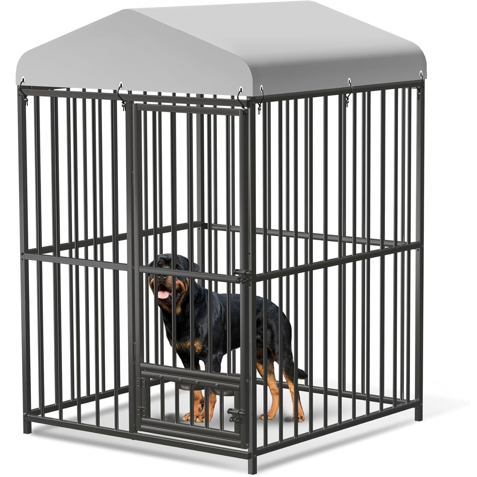M optimized 4x4x6FT Dog Kennel Outdoor Dog Enclosures Heavy Duty Dog ...