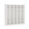M optimized 5-Section Classroom Coat Locker with 10 Cubbies, Wooden ...