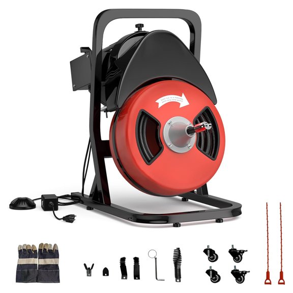 Drain Cleaner Machine Sewer Auger Elctric Drain Auger Sewer Snake with ...