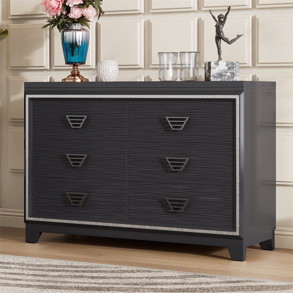 M optimized 6 Drawer Double Dresser, Dresser Closet with Anti-tip ...
