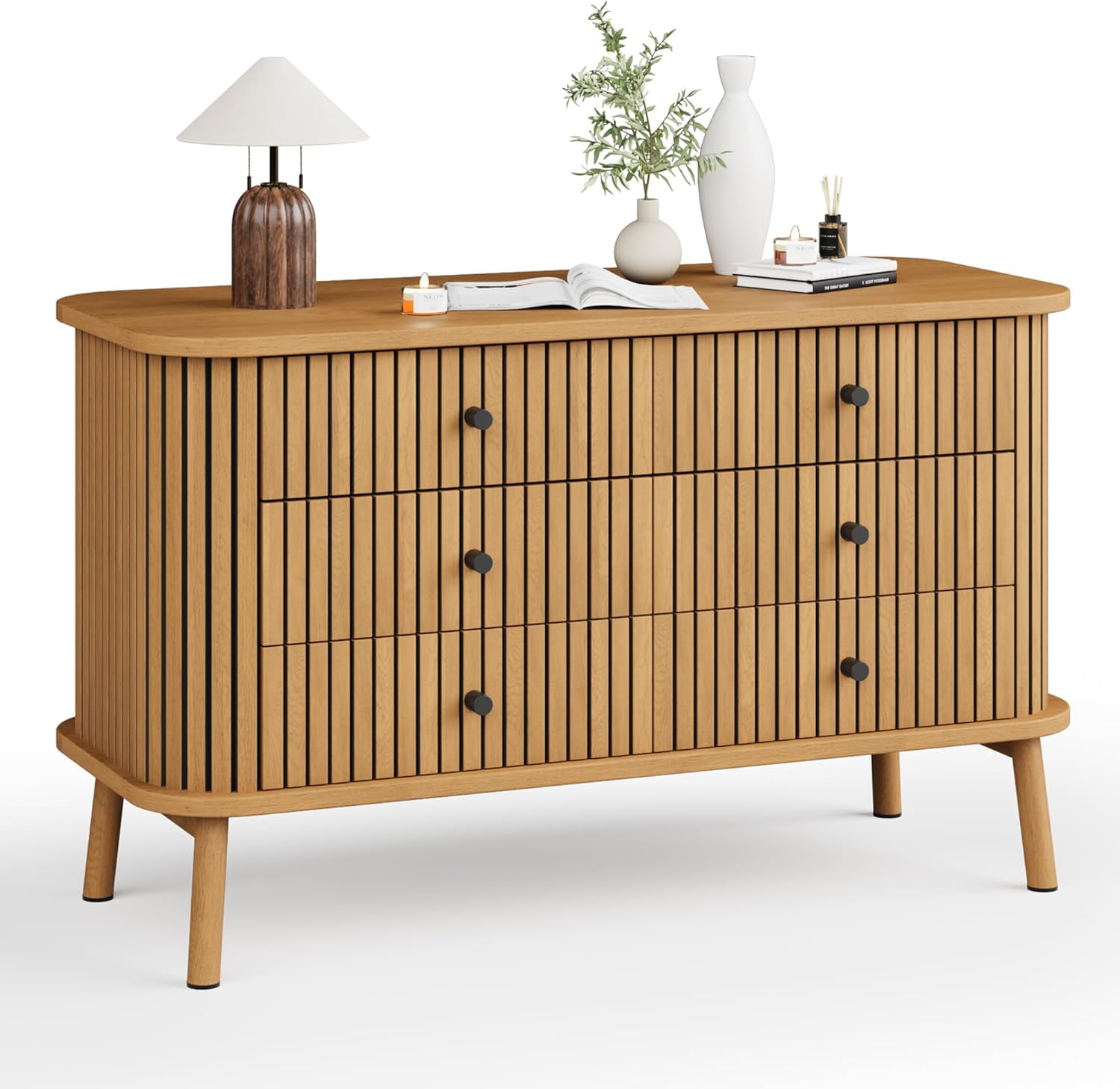 M optimized 6 Drawer Dresser, Horizontal Chests of Double Drawers for ...