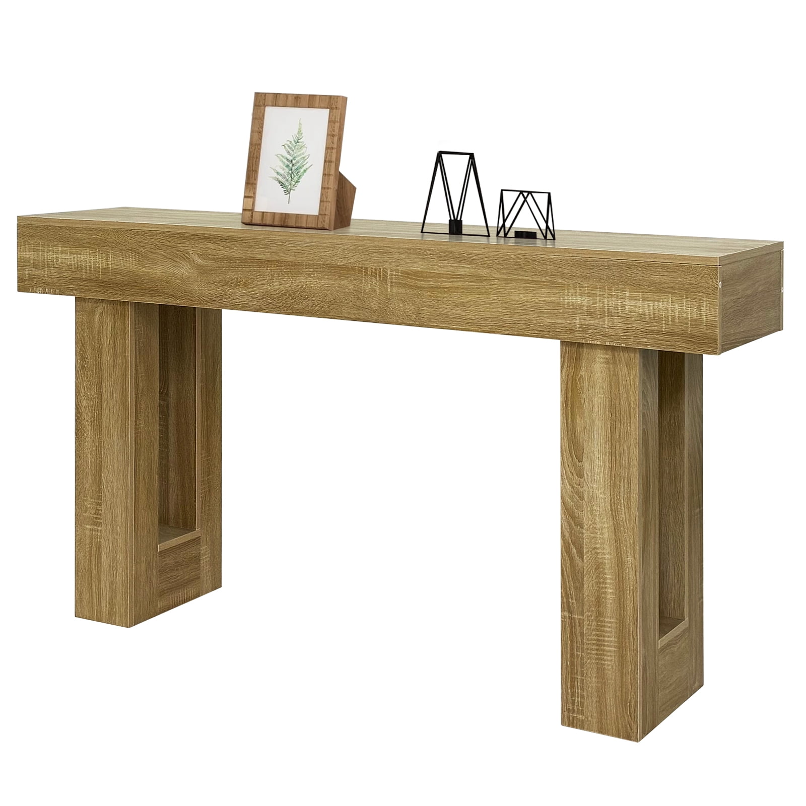 M optimized 63" Long Console Table for Entryway, Wood Rectangular Sofa ...