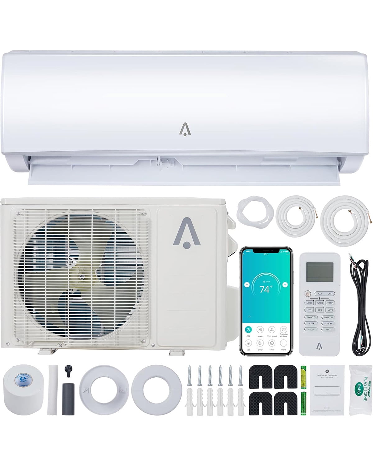 M optimized 9,000 BTU Split-System Air Conditioners - SEER2 Split AC ...