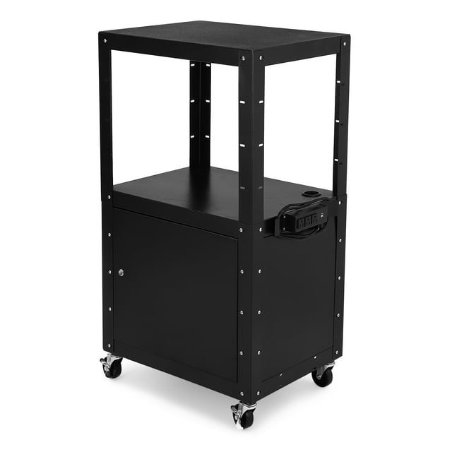M optimized AV Cart, 2-Tier, 3-Tier Media Cart with Power Station ...