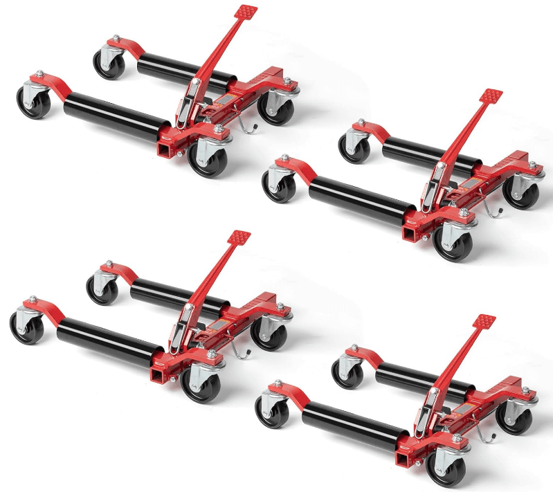 M optimized Car Wheel Dolly Jack Set of 4, 6000LBS Capacity Mechanical ...